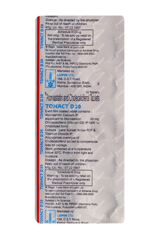 Tonact D 20 Mg/1000iu | Order Tonact D 20 Mg/1000iu Tablet Online at ...