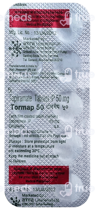 Tormap 50 MG | Order Tormap 50 MG Tablet Online at Truemeds