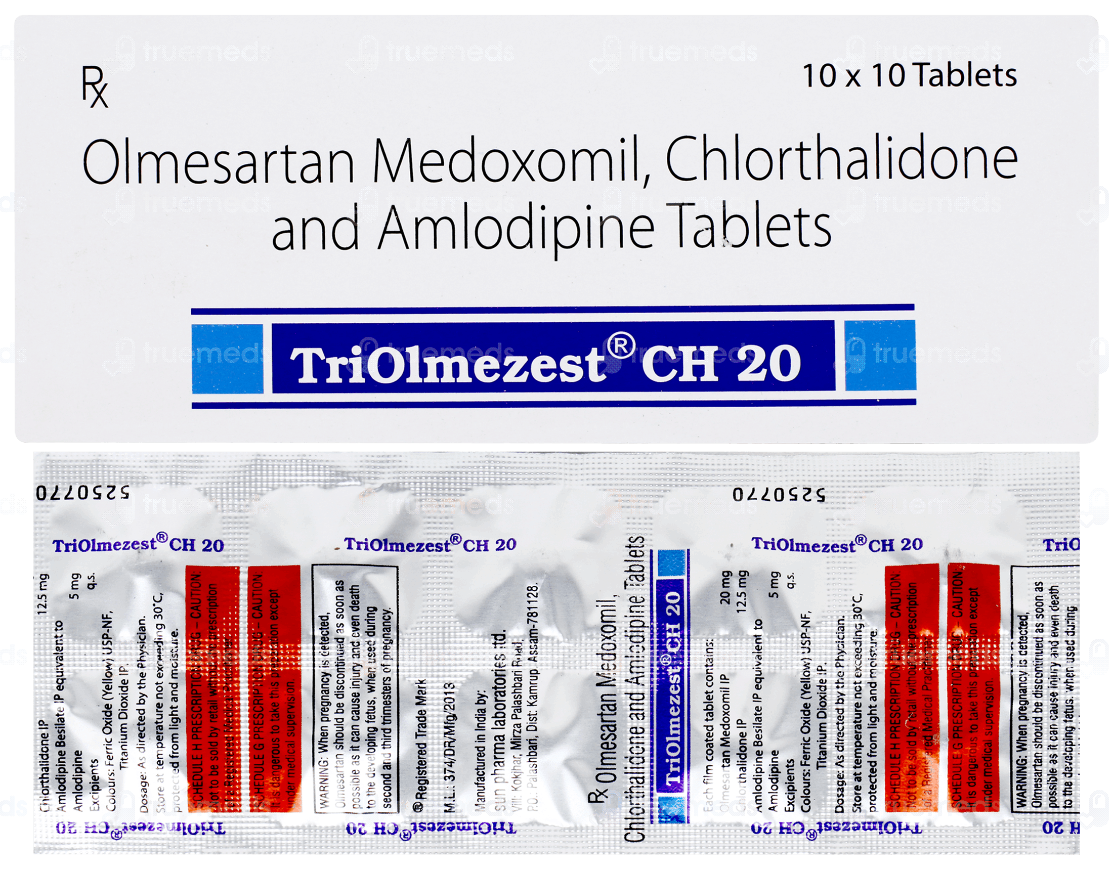 Triolmezest Ch 20/5/12.5 MG | Order Triolmezest Ch 20/5/12.5 MG Tablet ...