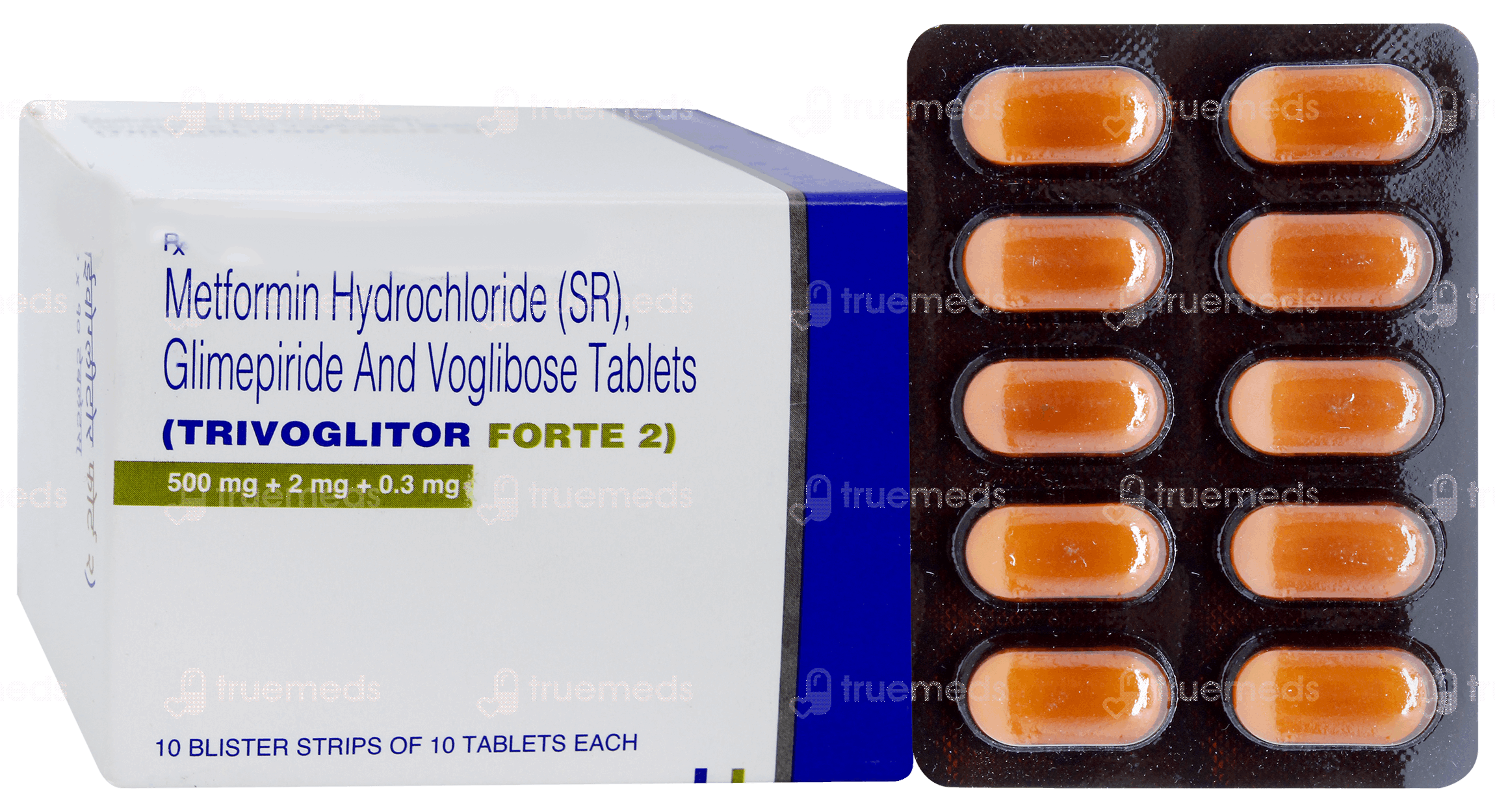 Trivoglitor Forte 2 Tablet 10: Uses, Side Effects, Price & Substitutes