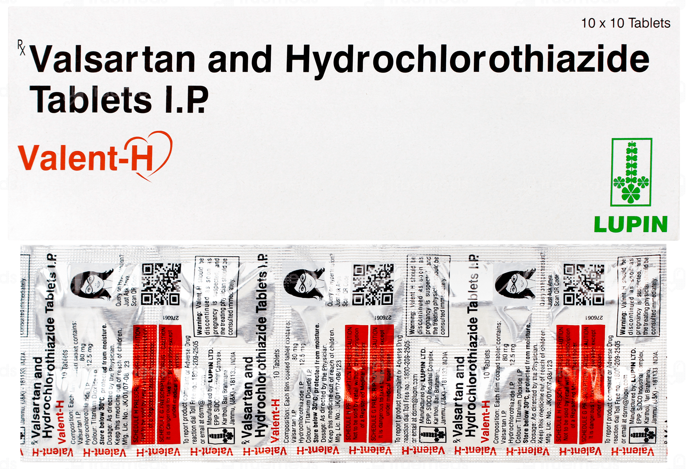 Valent H 80/12.5 MG | Order Valent H 80/12.5 MG Tablet Online at Truemeds