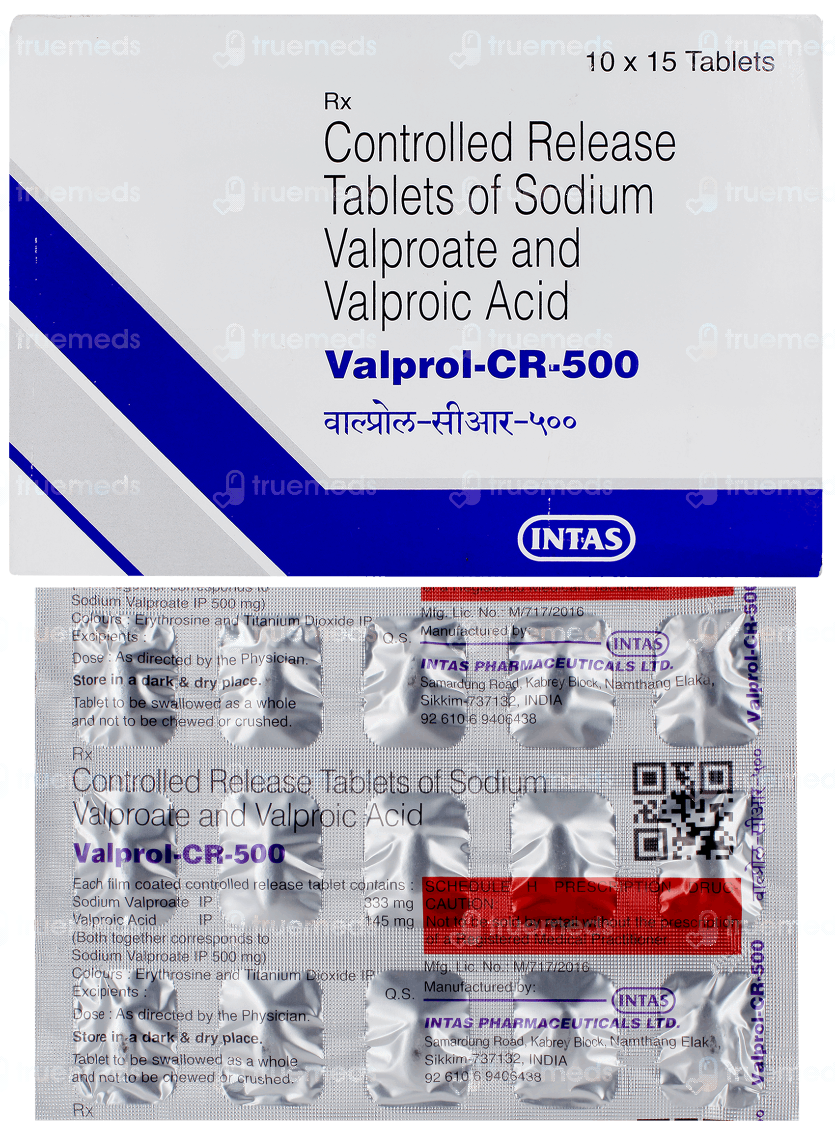 Valprol Cr 500 Tablet – Epilepsy & Bipolar Disorder