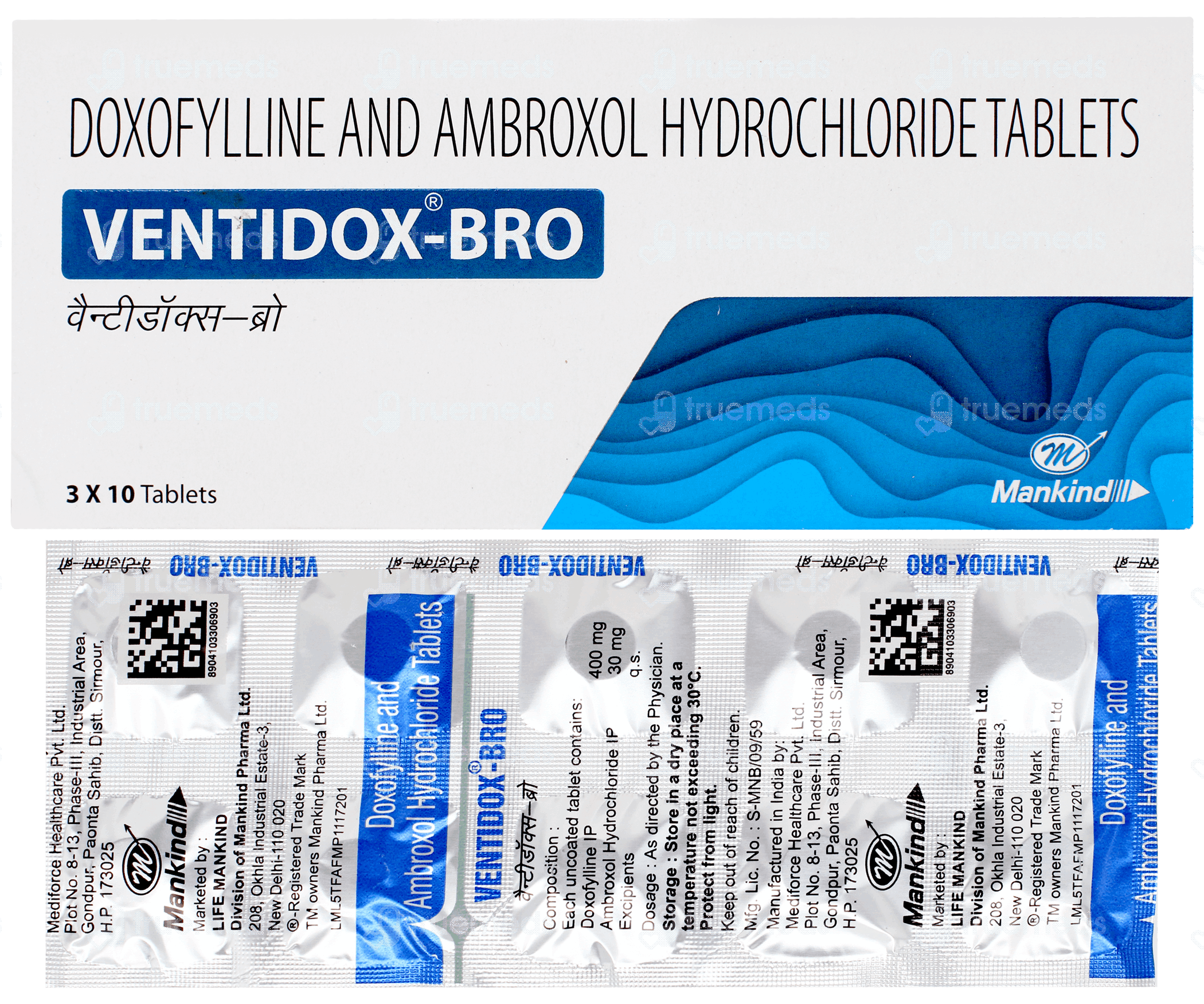 Ventidox Bro 400/30 MG | Order Ventidox Bro 400/30 MG Tablet Online at ...