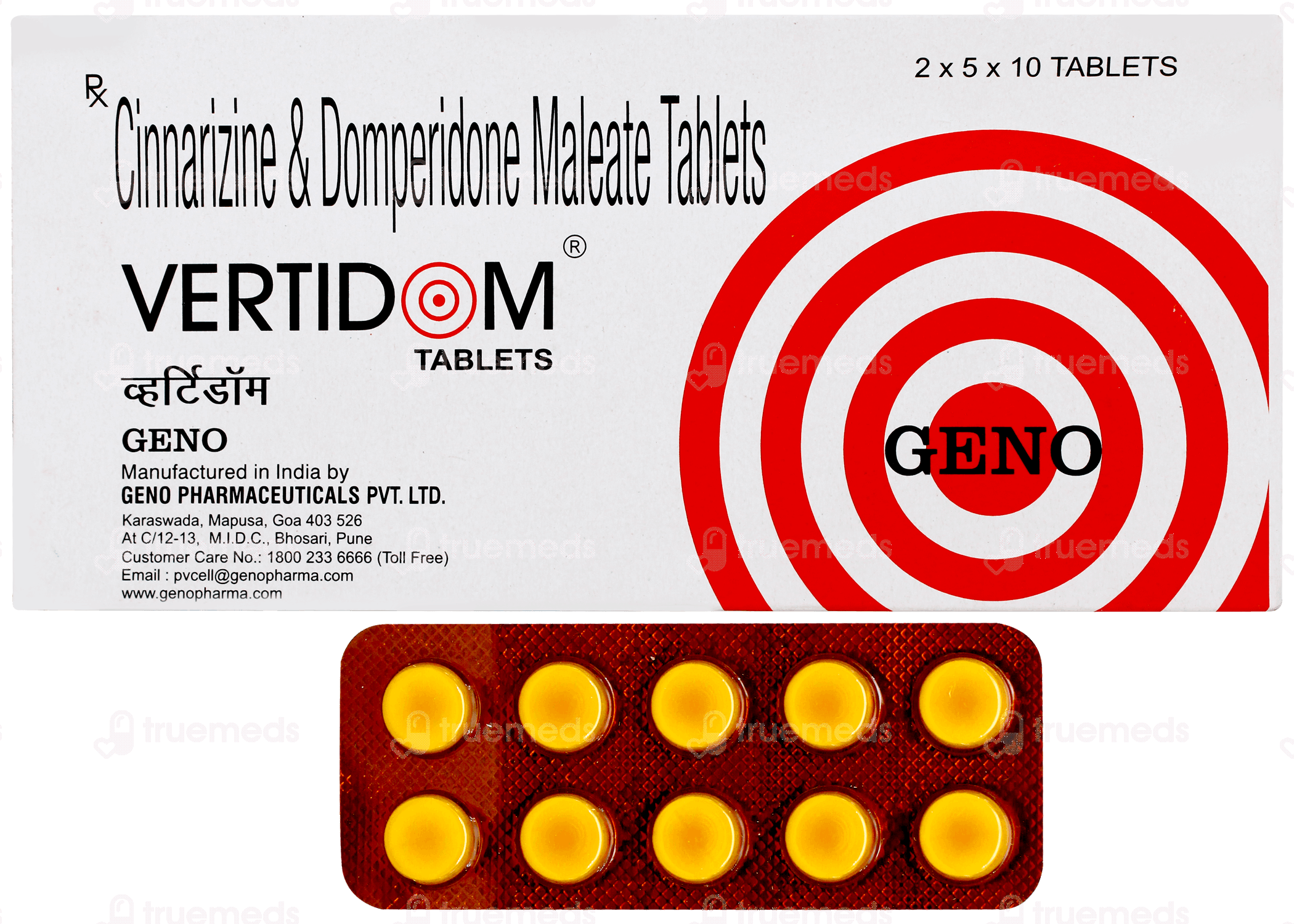 Vertidom 15/20 MG | Order Vertidom 15/20 MG Tablet Online at Truemeds