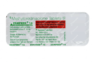 Zempred 16 Mg Tablet 10 - Uses, Side Effects, Dosage, Price | Truemeds