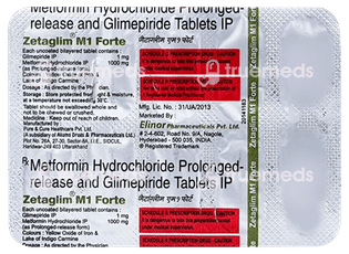 Zetaglim M Forte 1/1000 Mg Tablet: Uses, Side Effects, Price & Substitutes