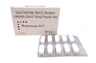 Bonemac D3 Tablet 10 - Uses, Side Effects, Dosage, Price | Truemeds