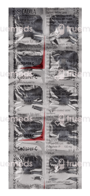 Cadisper C Tablet 10 - Uses, Side Effects, Dosage, Price | Truemeds