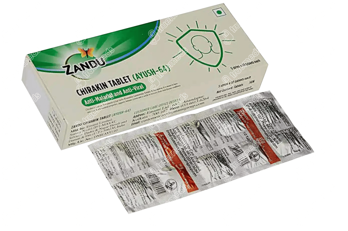 Zandu Chirakin Tablet 10 - Uses, Side Effects, Dosage, Price | Truemeds