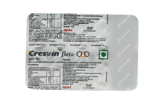 Cresvin Beta Tablet 10 - Uses, Side Effects, Dosage, Price | Truemeds