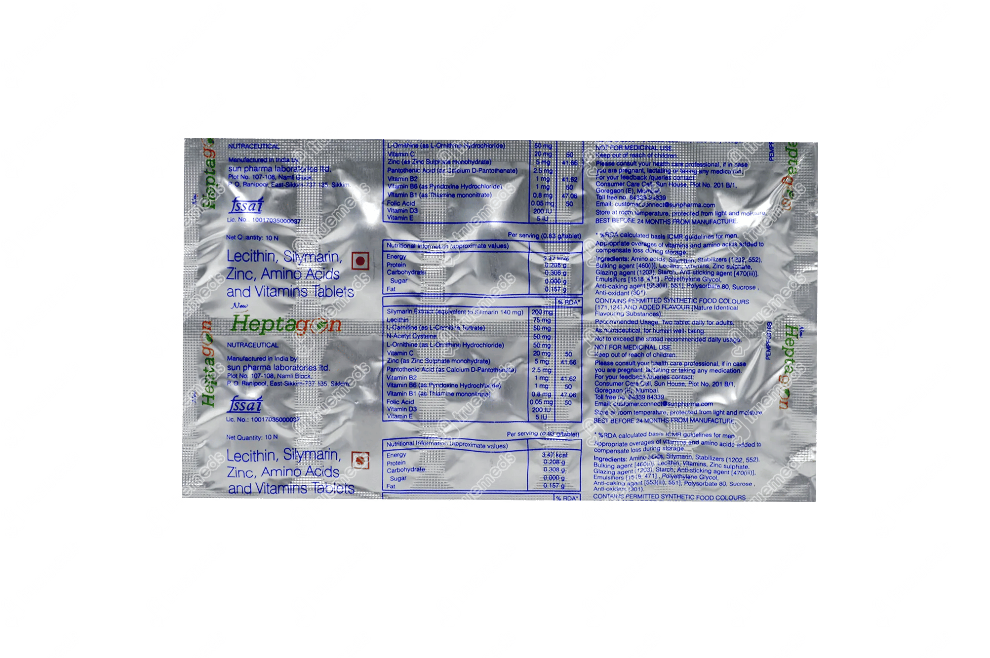 Heptagon Tablet 10 - Uses, Side Effects, Dosage, Price | Truemeds