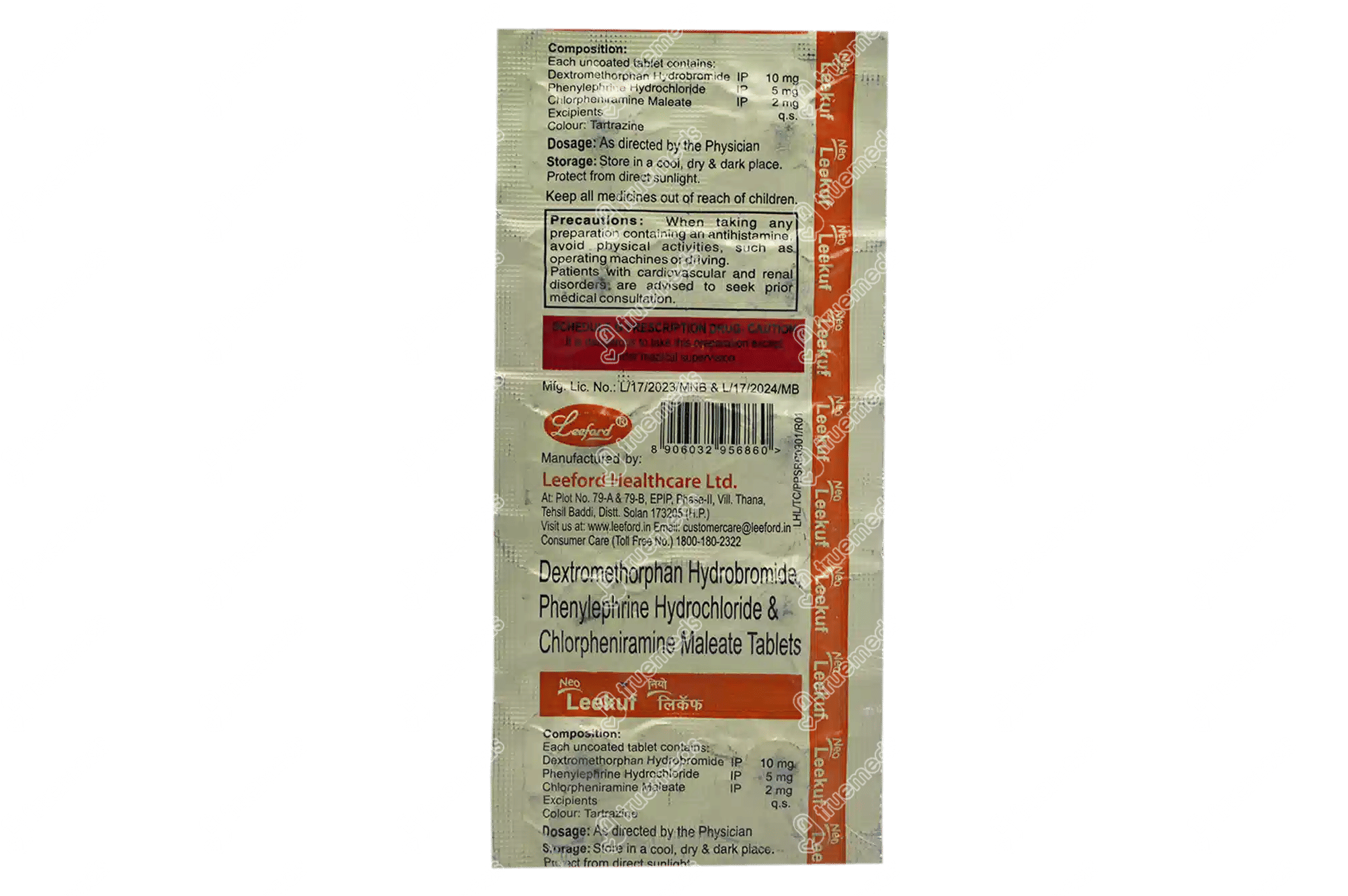 Neo Leekuf Tablet 10 - Uses, Side Effects, Dosage, Price | Truemeds