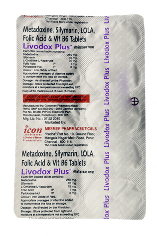 Livodox Plus Tablet 10 - Uses, Side Effects, Dosage, Price | Truemeds