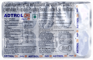 Adtrol K2 Tablet 10 - Uses, Side Effects, Dosage, Price | Truemeds
