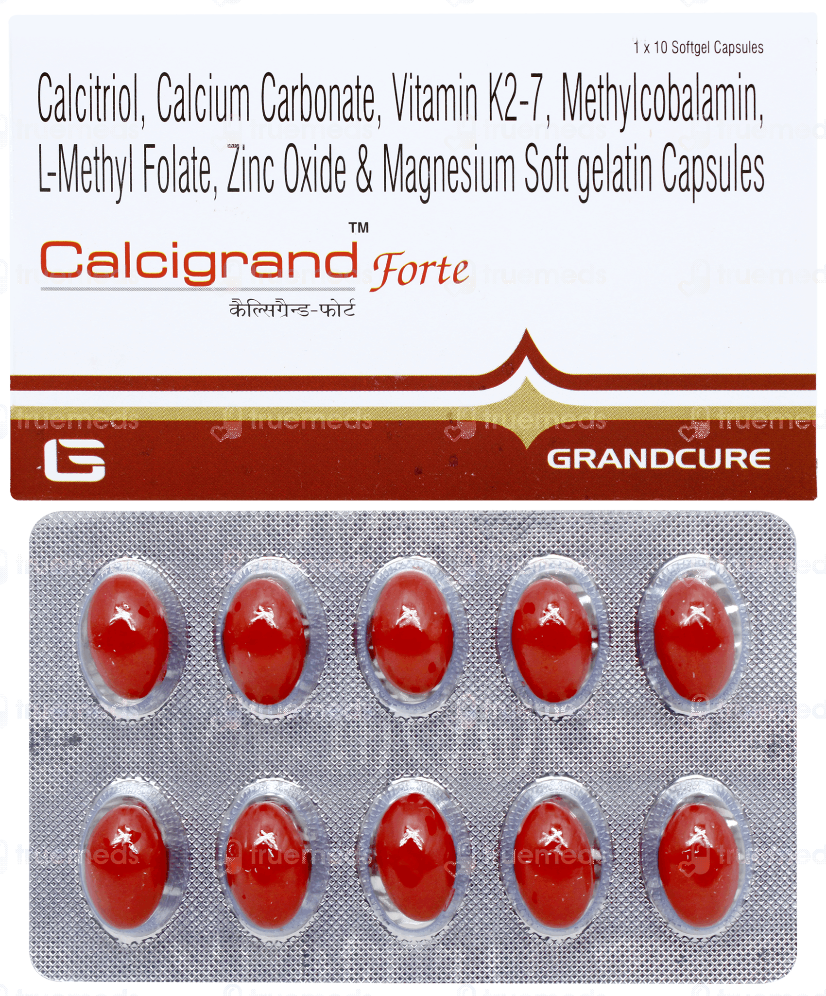 Calcigrand Forte Tablet 10 - Uses, Side Effects, Dosage, Price | Truemeds