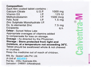 Calventra M Tablet 10 - Uses, Side Effects, Dosage, Price | Truemeds