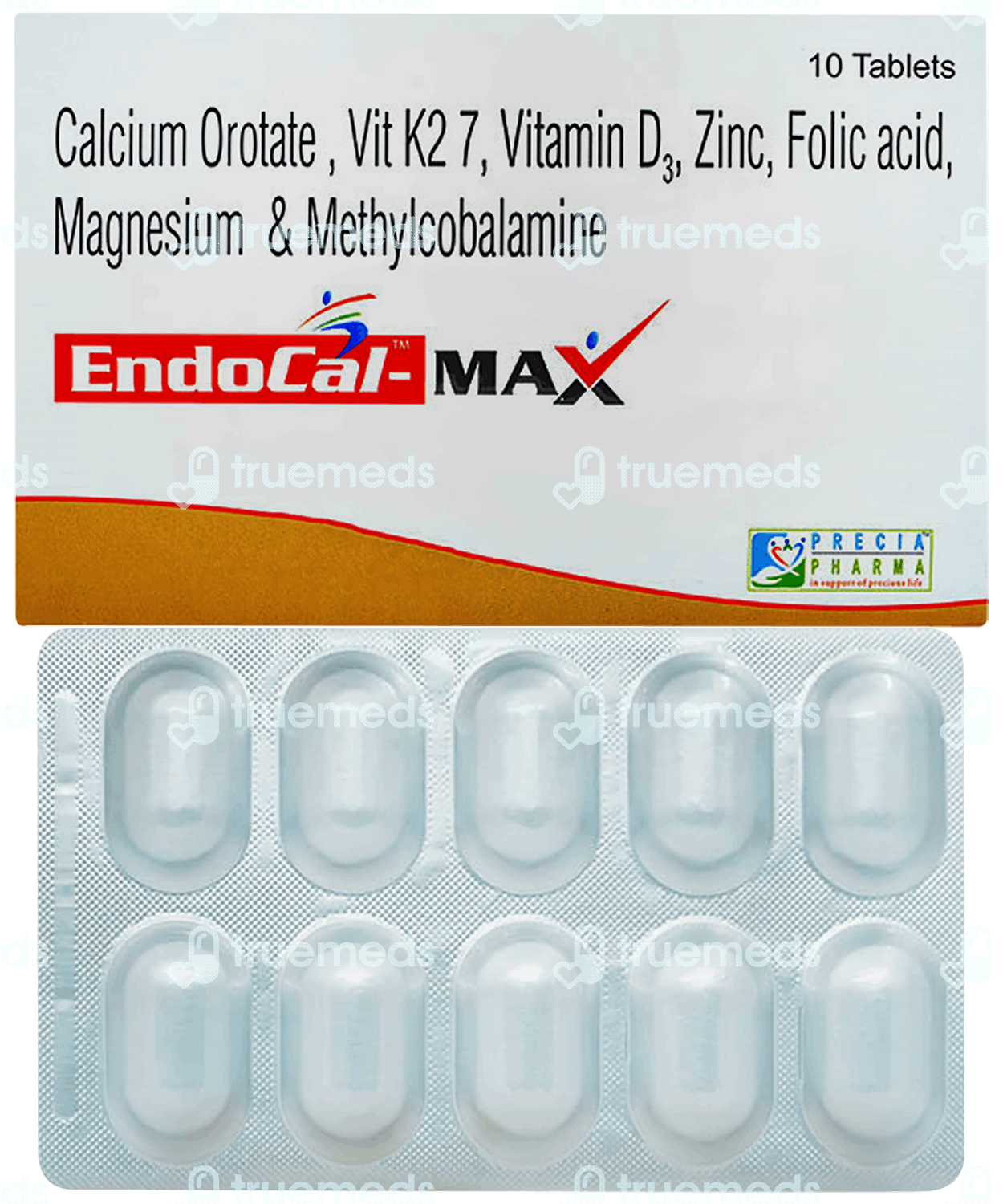 Endocal Max Tablet 10 - Uses, Side Effects, Dosage, Price | Truemeds