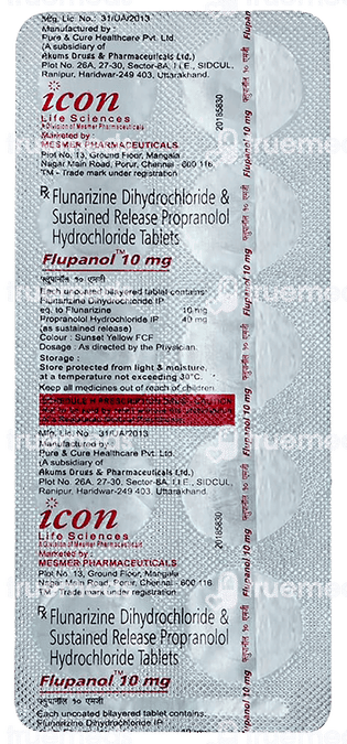Flupanol 10 Mg Tablet 10 - Uses, Side Effects, Dosage, Price | Truemeds