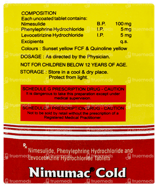 Nimumac Cold Tablet 10 - Uses, Side Effects, Dosage, Price | Truemeds