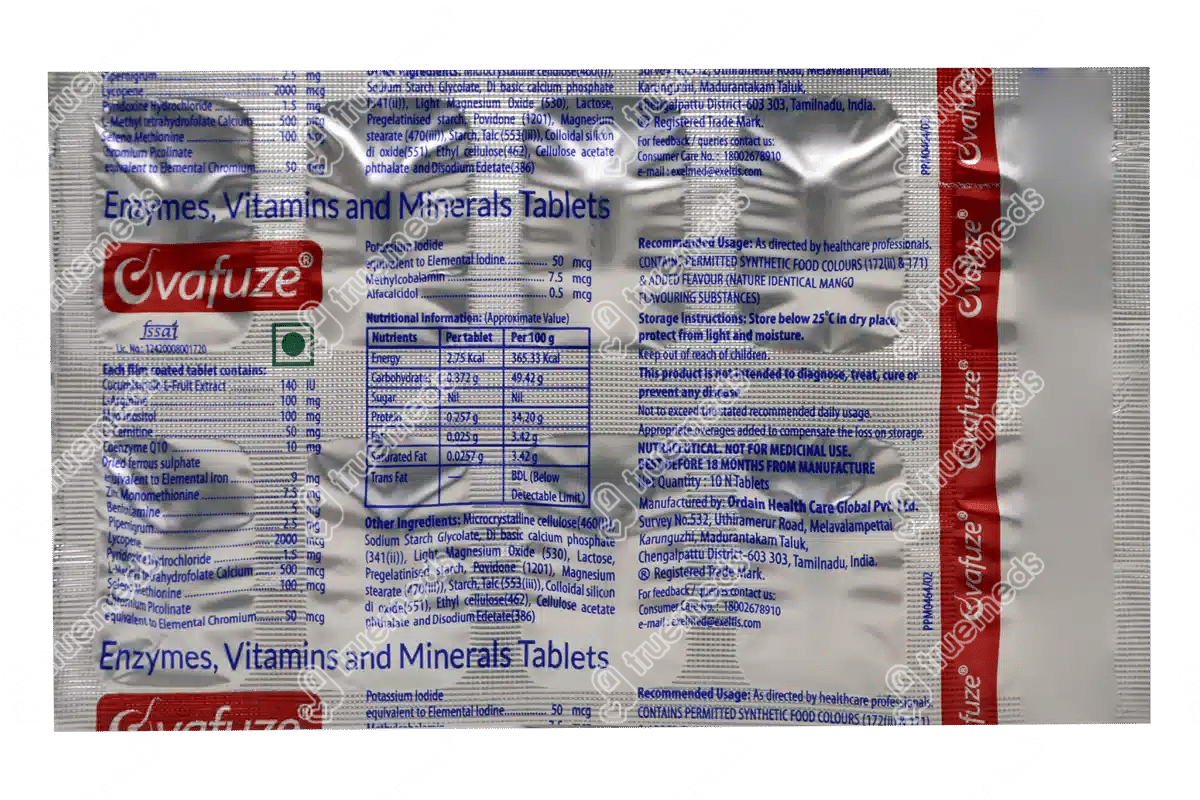 Ovafuze Tablet 10 - Uses, Side Effects, Dosage, Price | Truemeds