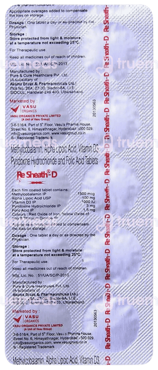 Re Sheath D Tablet 10 - Uses, Side Effects, Dosage, Price | Truemeds