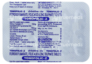 Tonofolic Z Tablet 10 - Uses, Side Effects, Dosage, Price | Truemeds