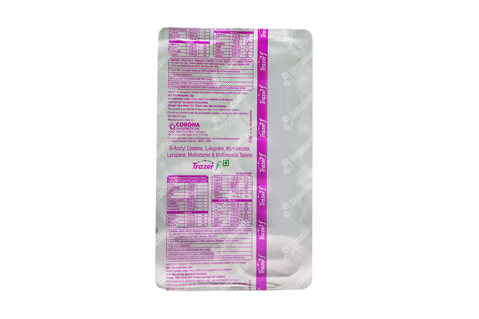 Trazer F Tablet 10 - Uses, Side Effects, Dosage, Price | Truemeds