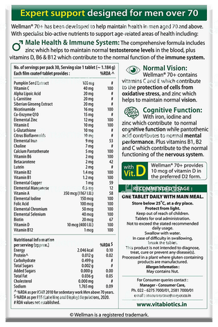 Wellman Plus 70 Mg Tablet 10 - Uses, Side Effects, Dosage, Price | Truemeds