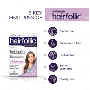 Wellwoman Hair Folic Tablet 10 - Uses, Side Effects, Dosage, Price ...
