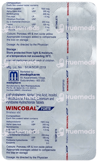 Wincobal Forte Tablet | Order Wincobal Forte Tablet 10 Online at Truemeds