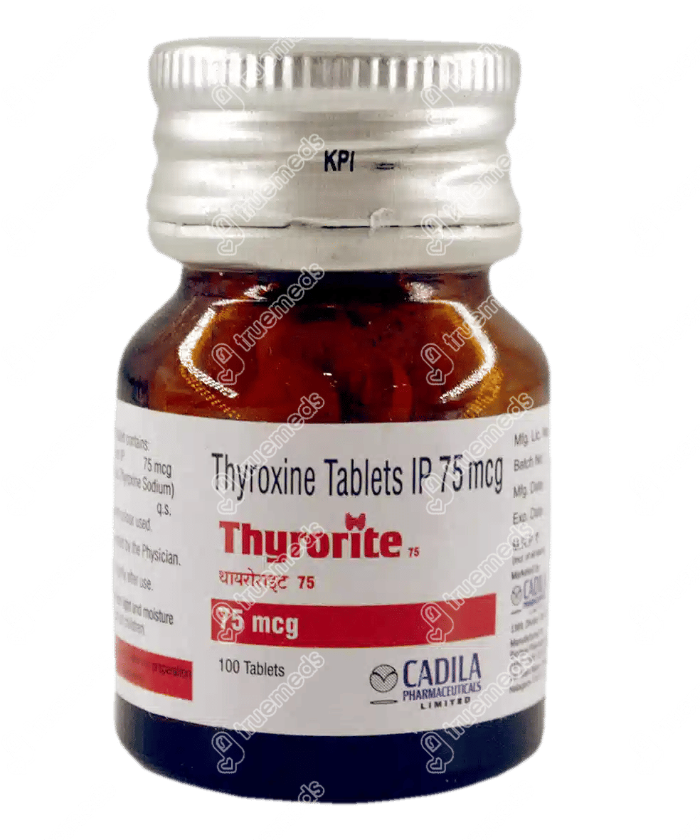 Thyrorite 75mcg Tablet 100: Uses, Side Effects, Price & Substitutes