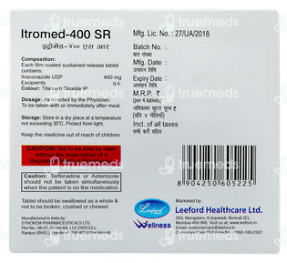 Itromed 400 MG | Order Itromed 400 MG Tablet Sr Online at Truemeds