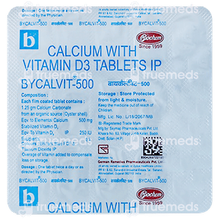 Bycalvit 500 Mg Tablet 15 - Uses, Side Effects, Dosage, Price | Truemeds