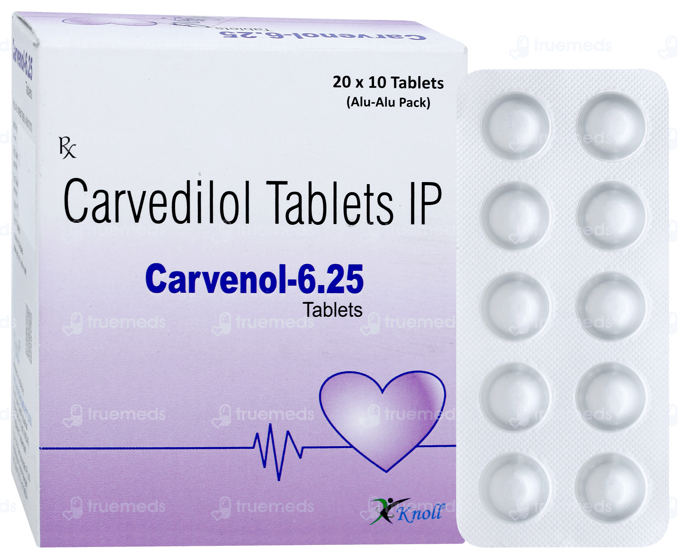 Carvenol 6.25 MG | Order Carvenol 6.25 MG Tablet Online at Truemeds