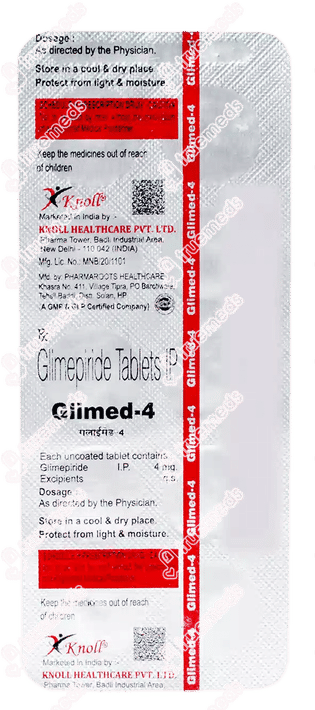 Glimed 4 MG | Order Glimed 4 MG Tablet Online at Truemeds