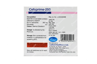 Cefaprime 250 Tablet 4: Uses, Side Effects, Price & Substitutes