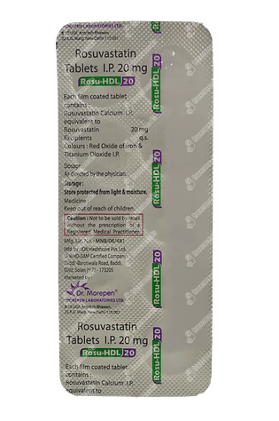 Rosu Hdl 20 Tablet 10 - Uses, Side Effects, Dosage, Price | Truemeds