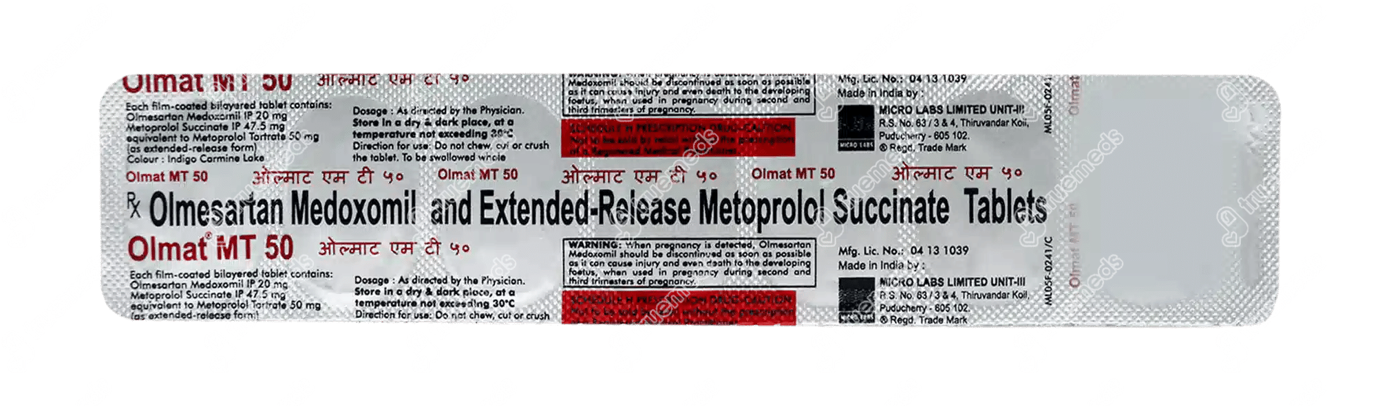 Olmat Mt 20/50 MG Er | Order Olmat Mt 20/50 MG Tablet Er Online at Truemeds