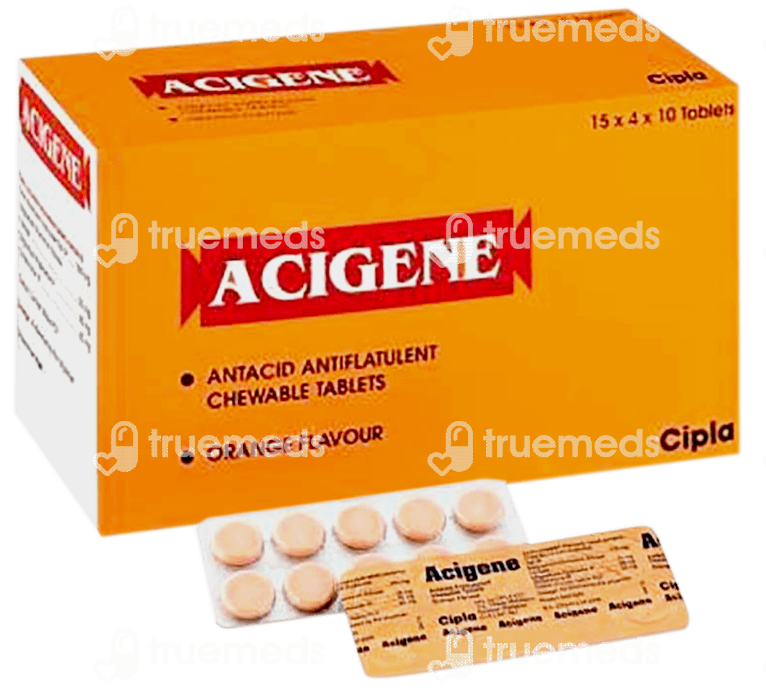 Acigene Orange Tablet 10 - Uses, Side Effects, Dosage, Price | Truemeds