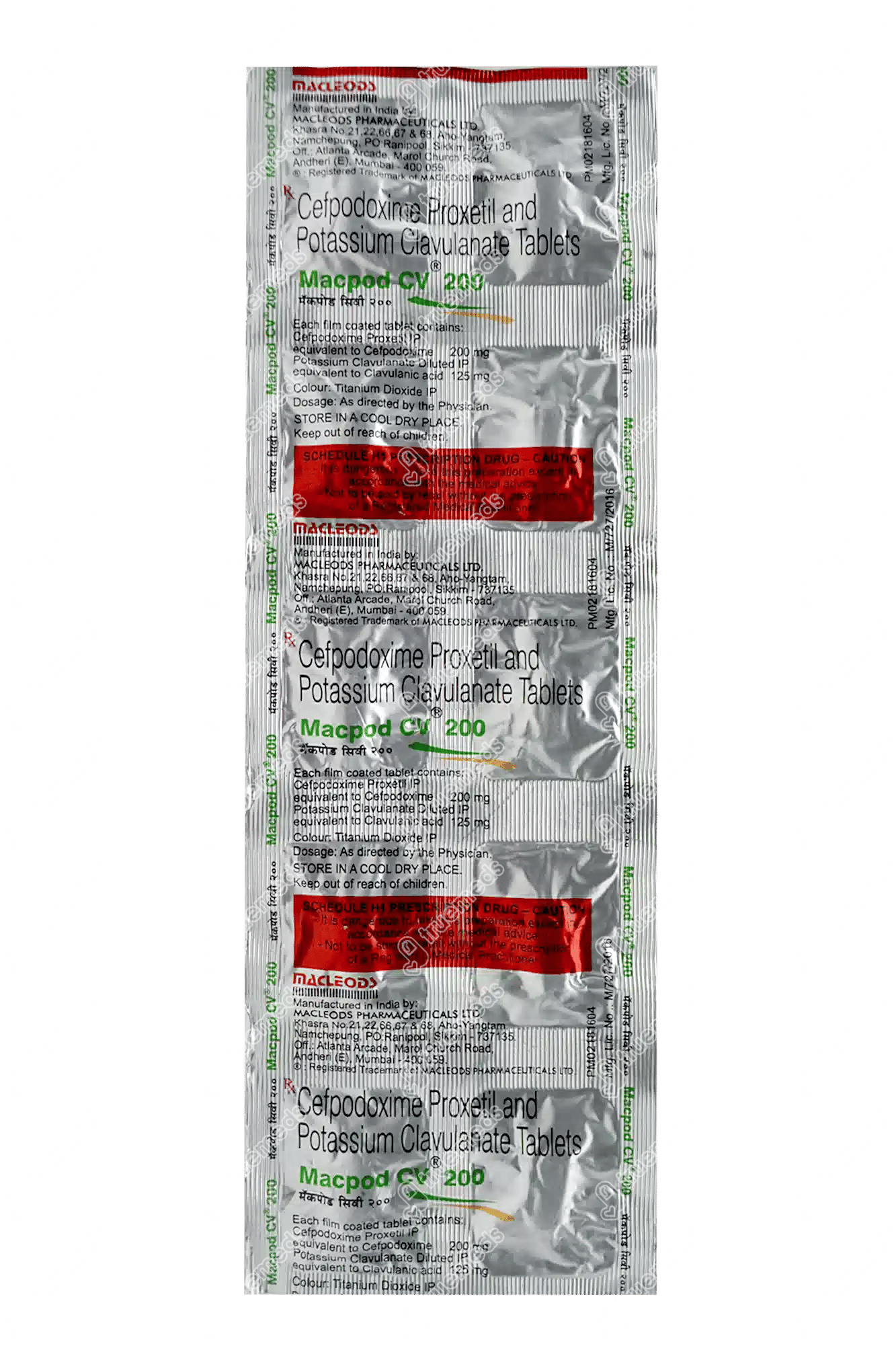 Macpod Cv 200 Tab 10 - Uses, Side Effects, Dosage, Price | Truemeds