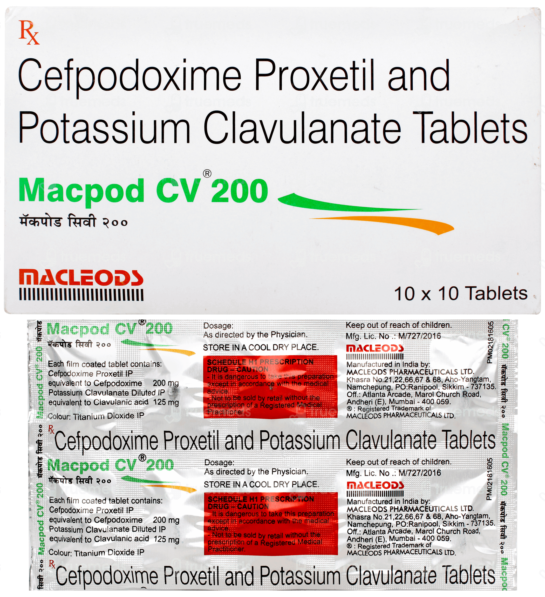 Macpod Cv 200 Tablet 10: Uses, Side Effects, Price & Substitutes