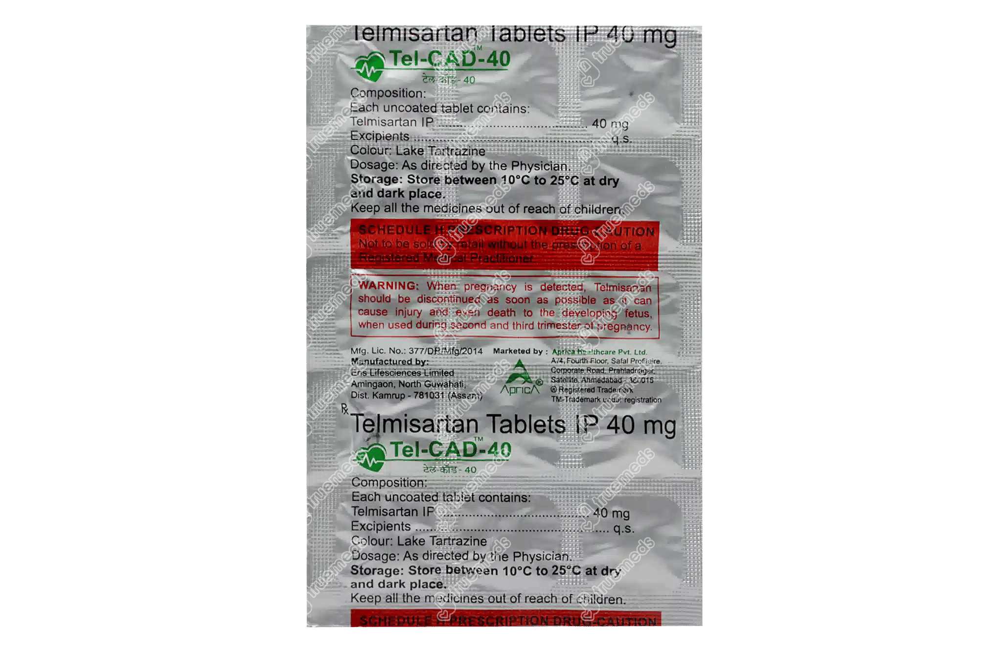 Tel Cad 40 Tablet: Uses, Side Effects, Price & Substitutes