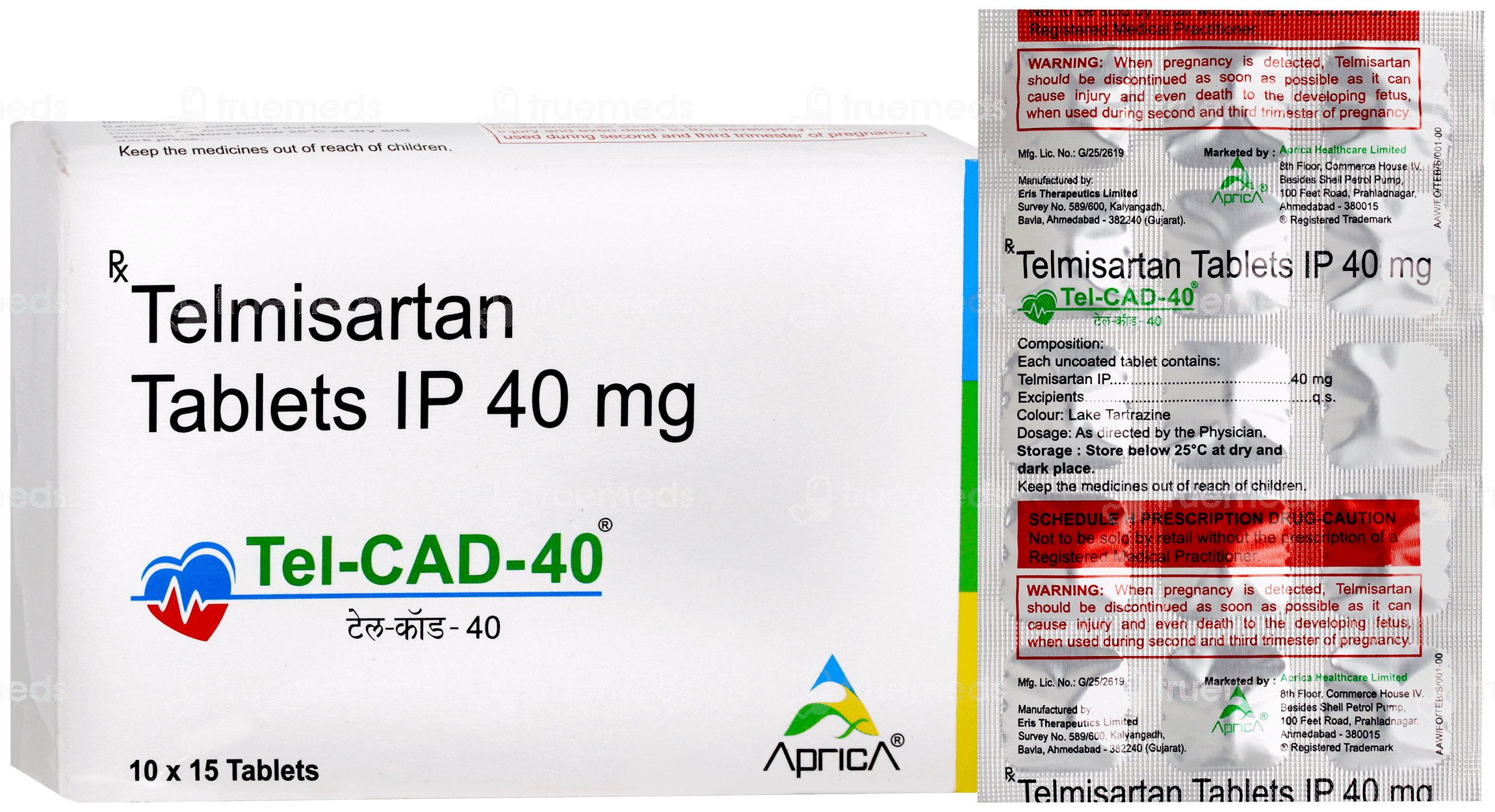 Tel Cad 40 Tablet: Uses, Side Effects, Price & Substitutes