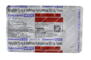 Zukanorm M 50/500 MG | Order Zukanorm M 50/500 MG Tablet Online at Truemeds