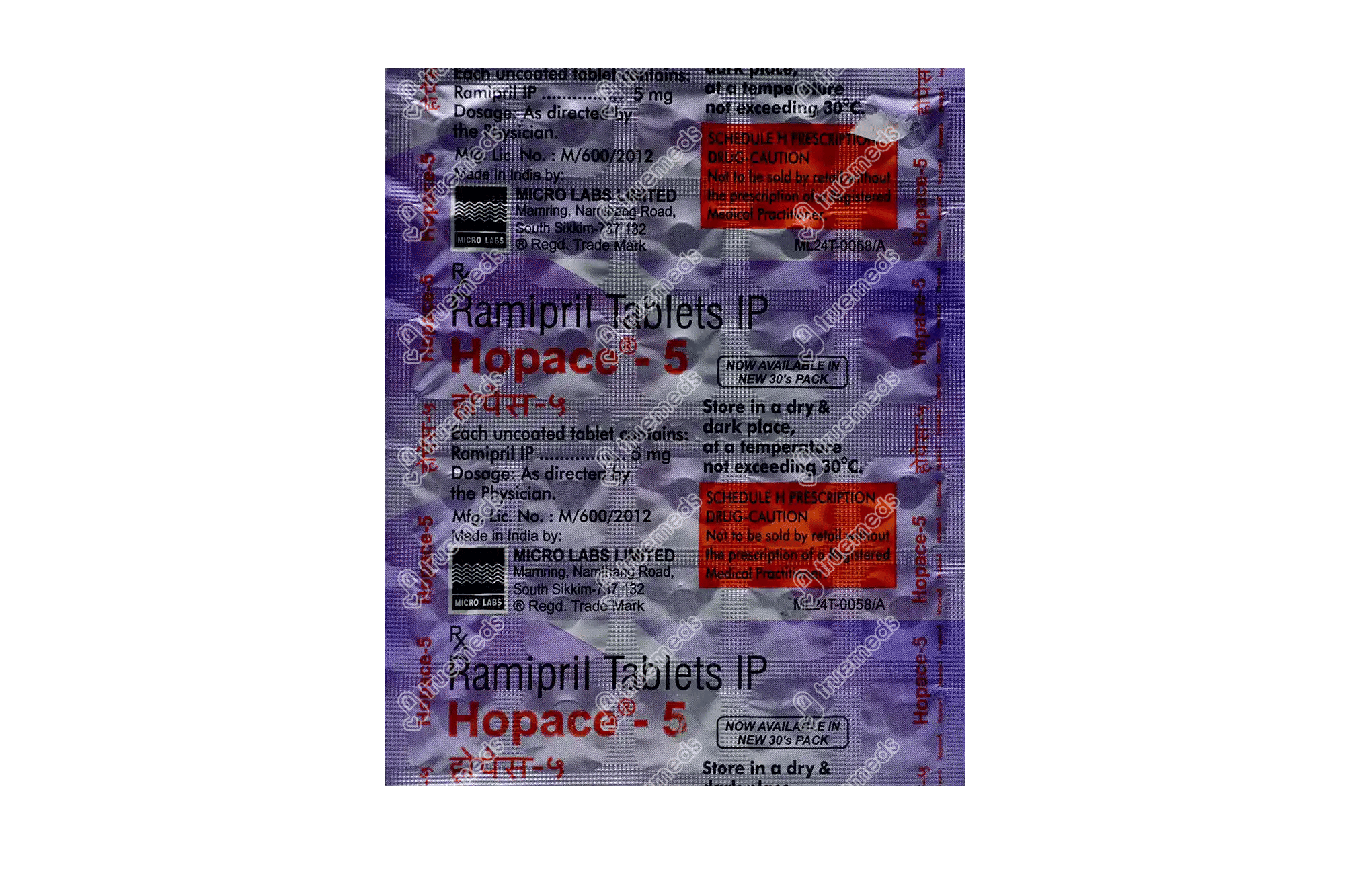 Hopace 5 Tablet 30: Uses, Side Effects, Price & Substitutes