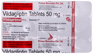 Vildaprime 50 Mg Tablet 15 - Uses, Side Effects, Dosage, Price | Truemeds