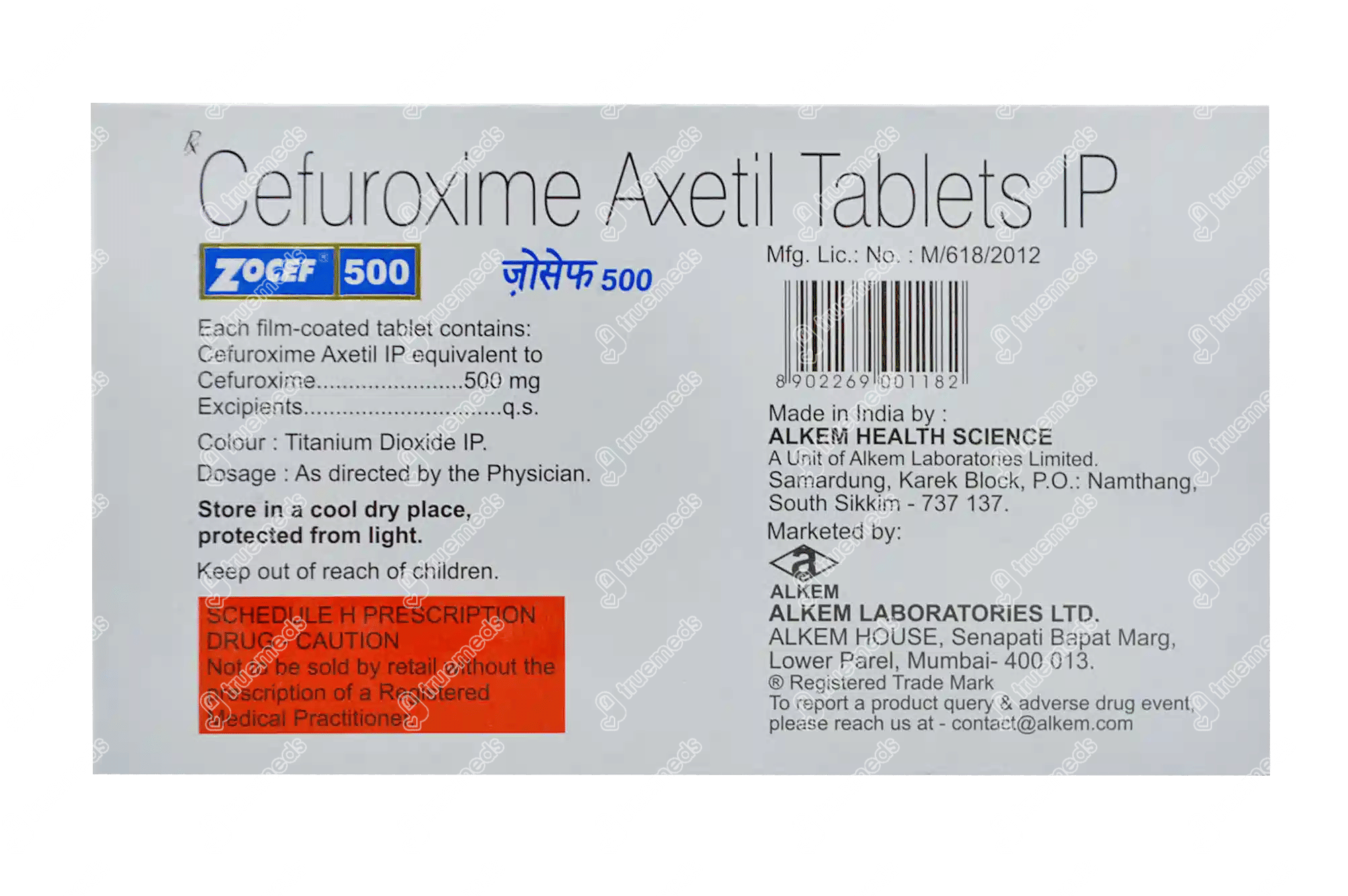 Zocef 500 MG | Order Zocef 500 MG Tablet Online at Truemeds