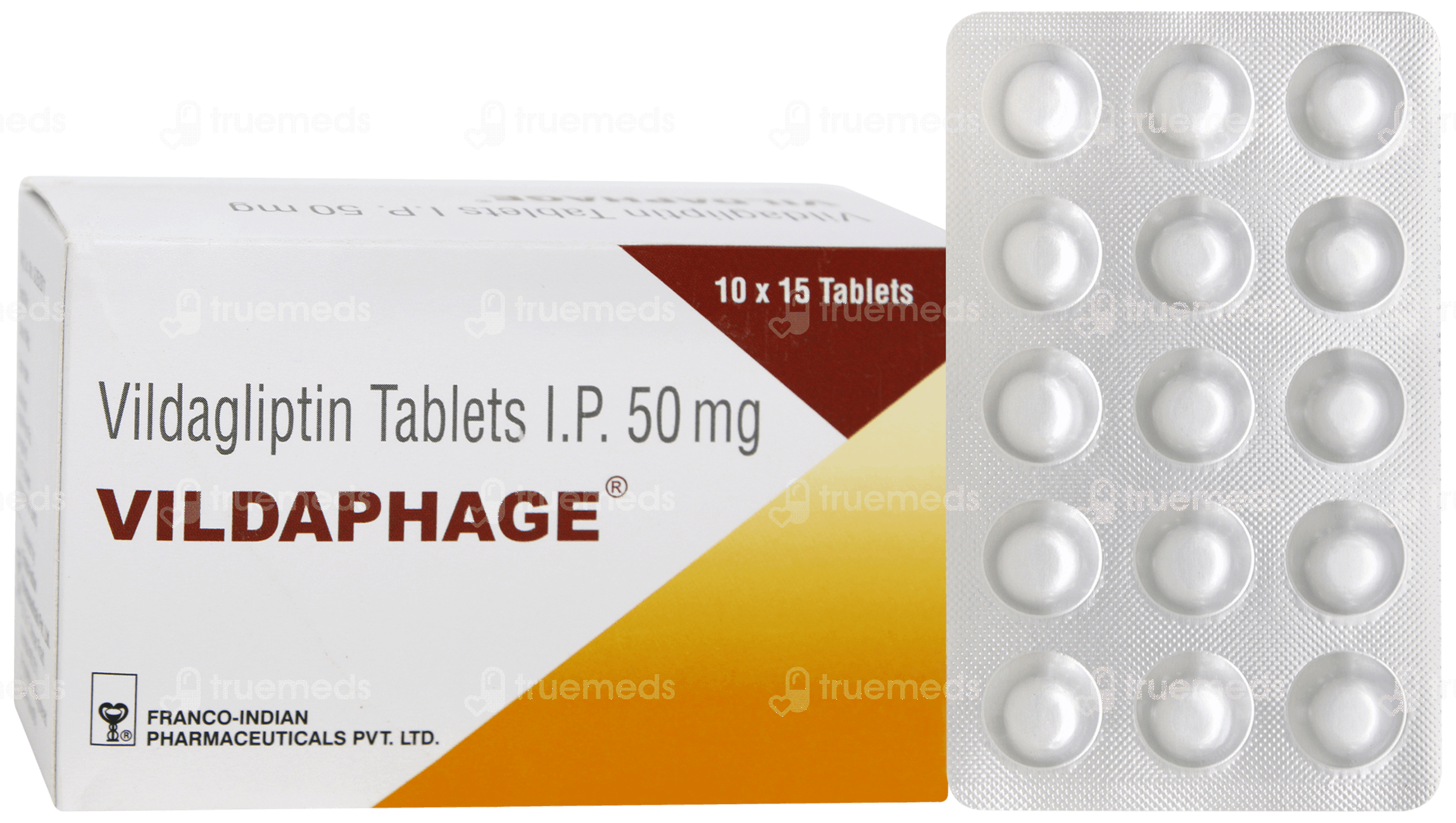 Vildaphage 50 MG | Order Vildaphage 50 MG Tablet Online at Truemeds