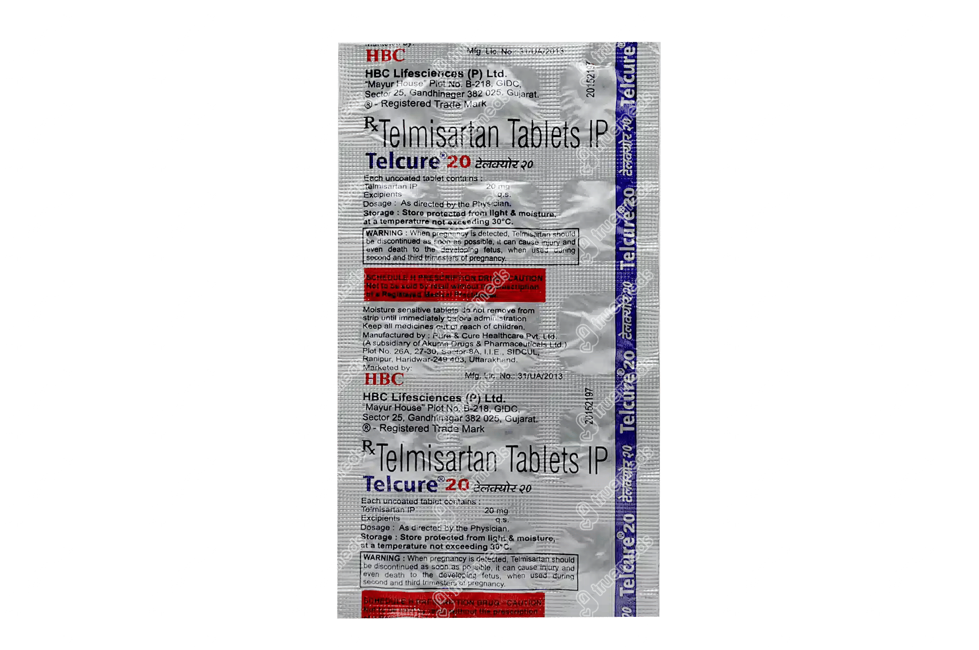 Telcure 20 Tablet 15: Uses, Side Effects, Price & Substitutes