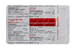 Vylda Od 100 Tablet Sr 15 - Uses, Side Effects, Dosage, Price | Truemeds